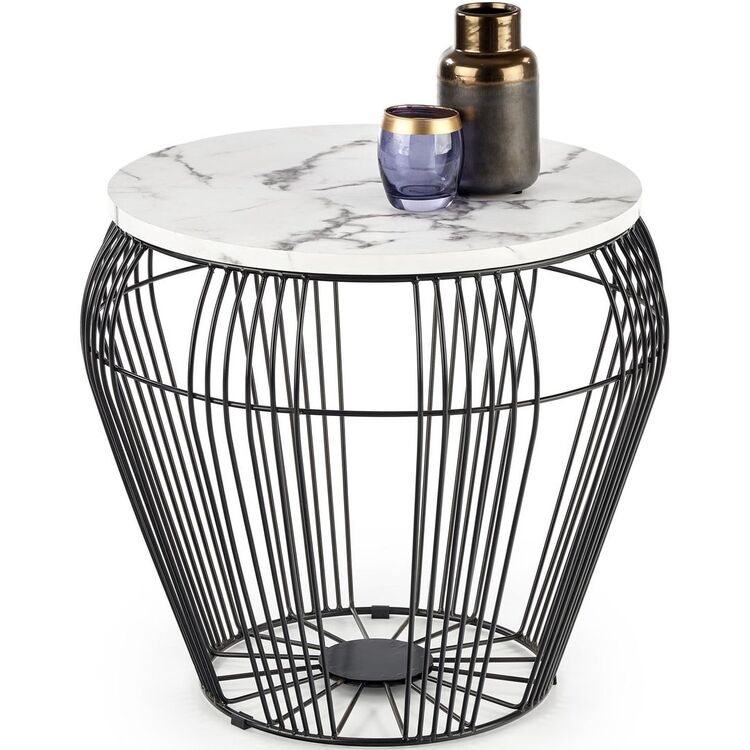 Masa pentru reviste Halmar Adrianna (White Marble/Black) cumpără în ...