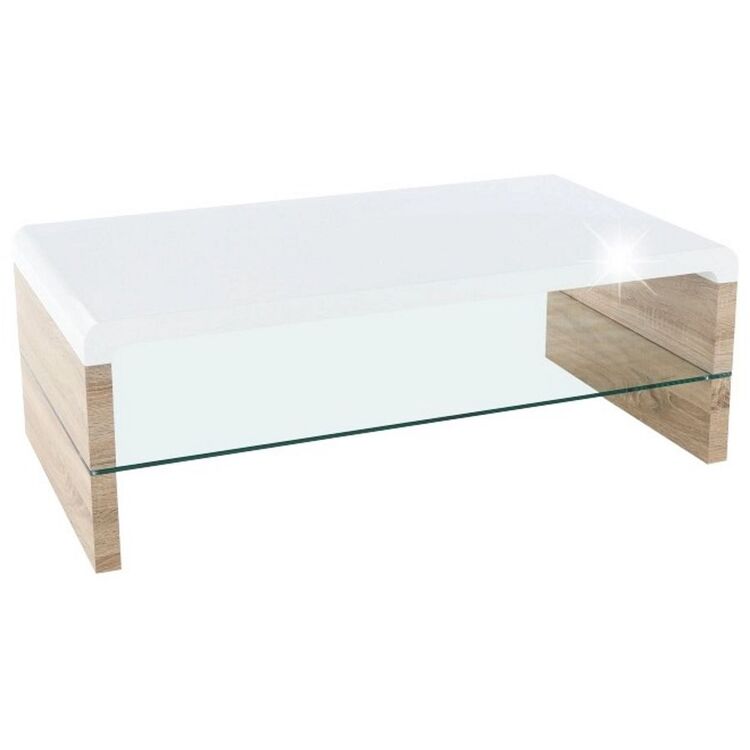 Masa pentru reviste Mobhaus Kontex 2 New (Sonoma Oak/White Extra High Gloss)