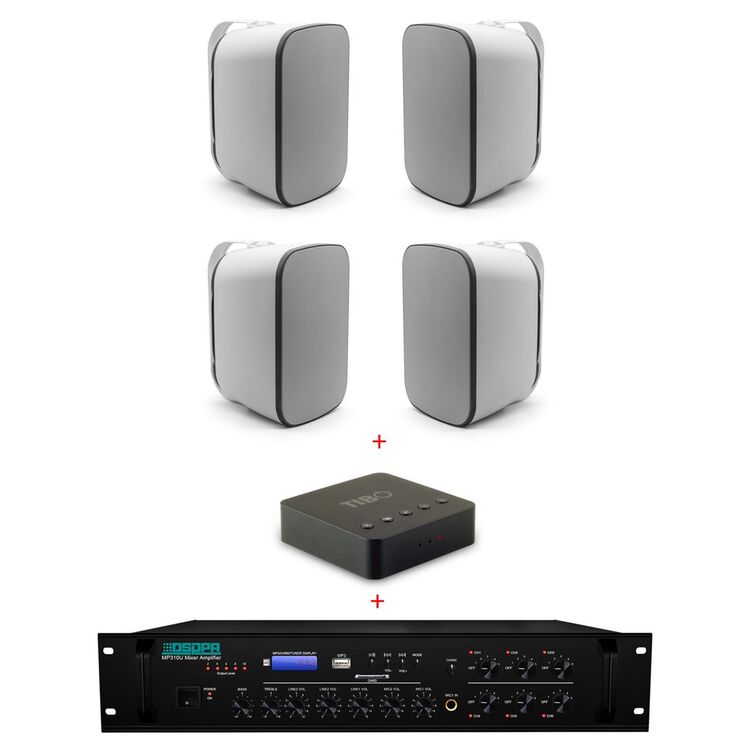 Set amplificator si receiver cu boxe DSPPA MP310U+DSP5020+Bond3 (Black/White)