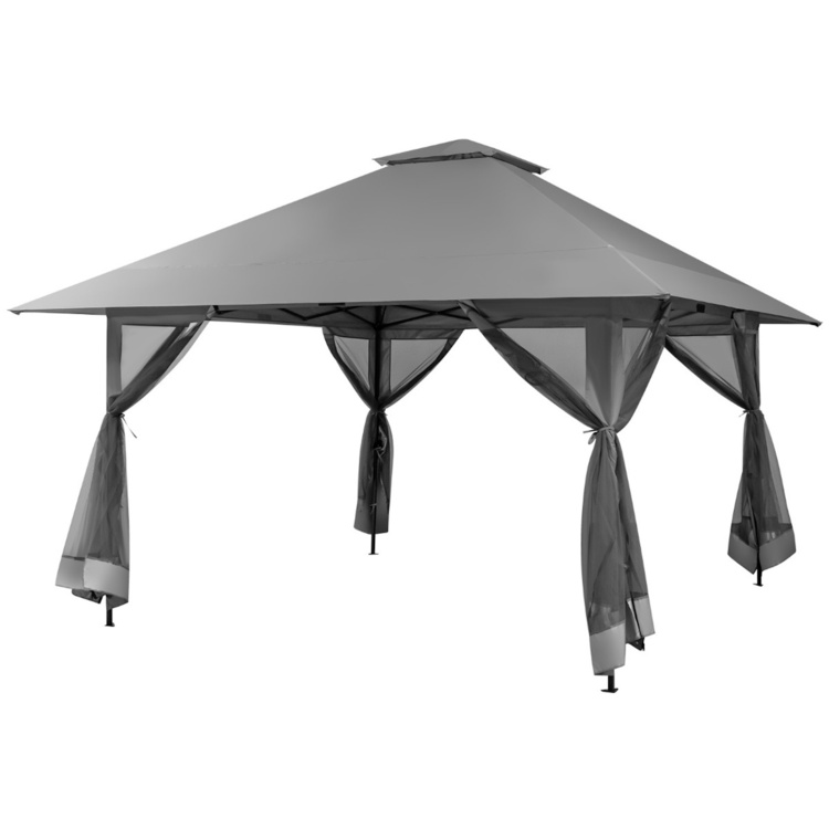 Pavilion de gradina Costway NP11722GR 4x4 (Grey) cumpără în Chișinău ...