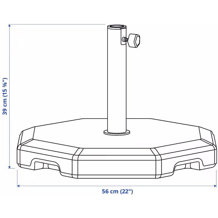 Suport pentru umbrela Ikea Huvon 56x56cm (Gri) cumpără în Chișinău ...