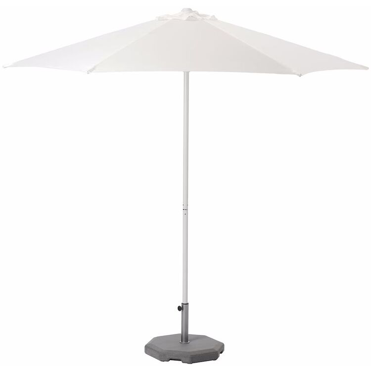 Umbrela de soare Ikea Hogon/Huvon 270cm cu suport (Alb/Gri Inchis ...