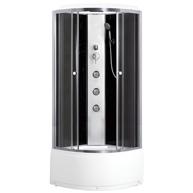 Cabina de dus cu hidromasaj Breezz Loona Hydro Lux WT-90 (White/Satin)