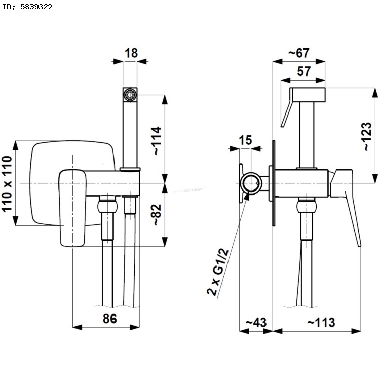 Dus igienic KFA Armatura Malaga (Chrome) cumpără în Chișinău, Moldova | SMADSHOP.MD