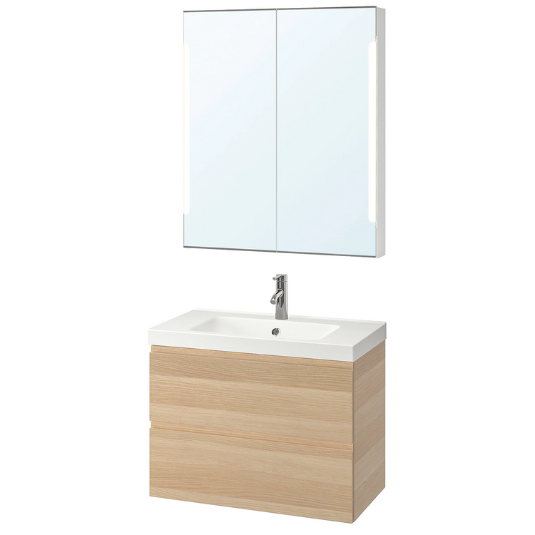 Set mobilier Ikea Godmorgon/Odensvik 4 piese/baterie Dalskar 83cm ...