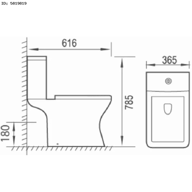Vas WC cu dus igienic Nomi Podio Rimless + Mixxus SUS-333 (White/Inox ...