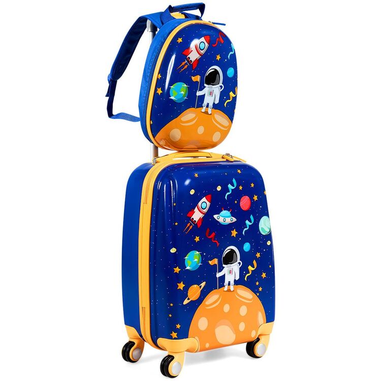 Valiza + ghiozdan pentru copii Costway BG51209 (Blue) cumpără în ...