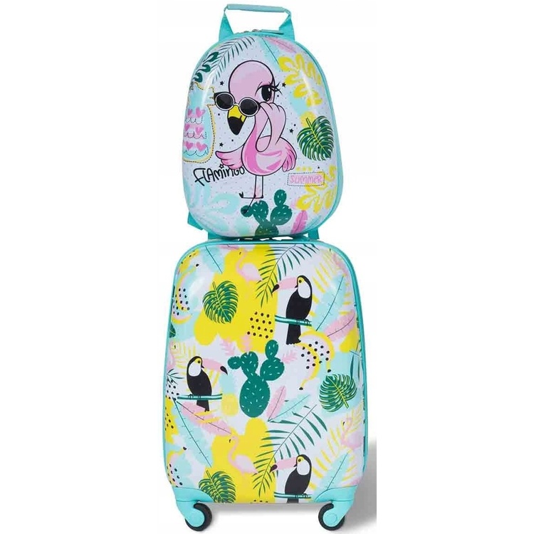 Valiza + rucsac pentru copii Costway BN10039 (Multicolor) cumpără în ...