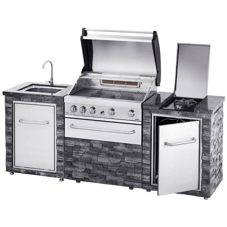 Bucatarie de exterior cu gratar Grandhall Stone Island K04000235B ...