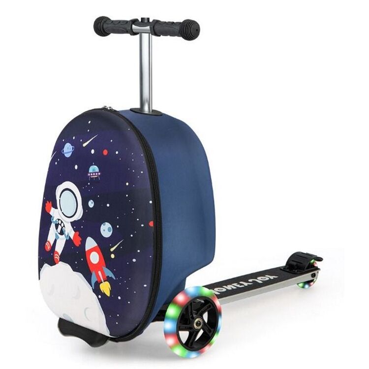 Trotineta valiza pentru copii 2in1 Costway TS10055AN (Blue) cumpără în ...