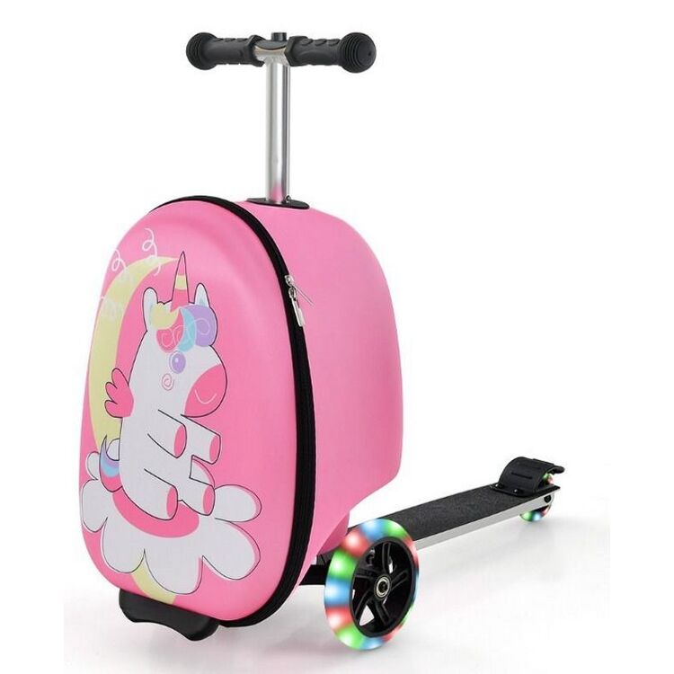 Trotineta valiza pentru copii 2in1 Costway TS10055DJ (Pink) cumpără în ...