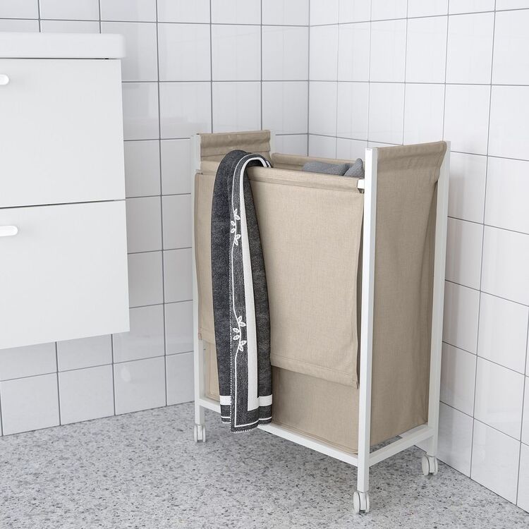 Корзина для белья Ikea Enhet 80L (Белый/Бежевый) купить в Кишиневе ...