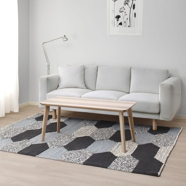 Covor ţesătură plată Ikea Kollund manual 170x240 (Gri) cumpără în ...