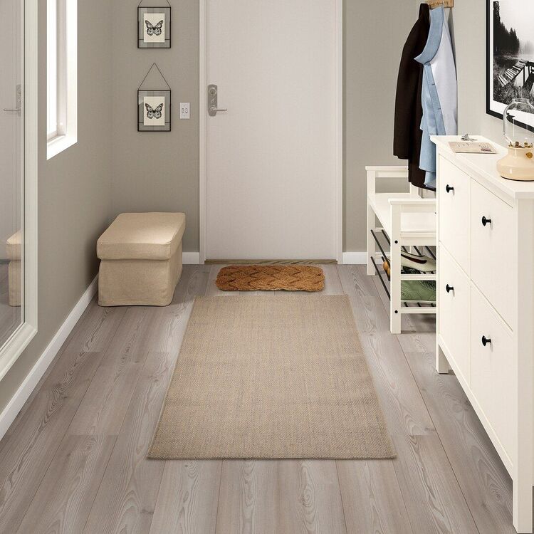 Covor tesatura plata Ikea Vodskov 80x150 (Natur/Gri) cumpără în ...