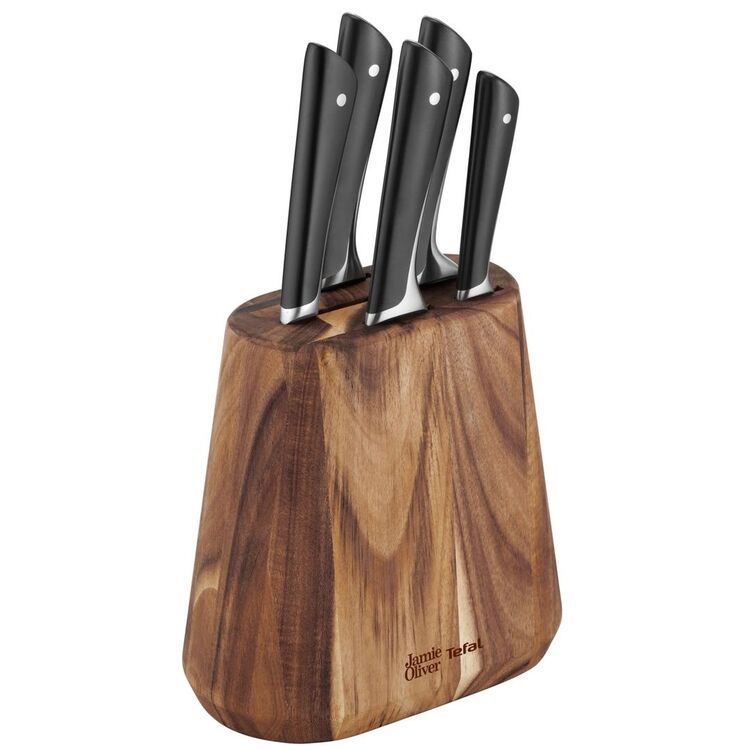 Set de cutite Tefal Jamie Oliver K267S656 7pcs (Black) cumpără în ...