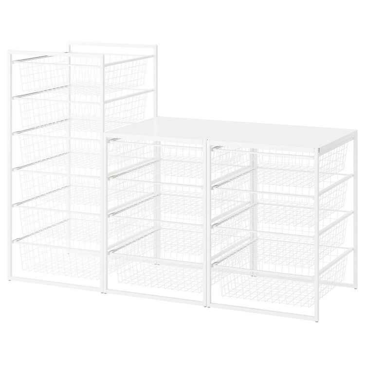 Sistem depozitare Ikea Jonaxel cadru/cosuri de plasa/polite sup ...